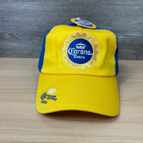 Corona Hat Cap Snapback Yellow Blue Beer Trucker One Size Adjustable ...