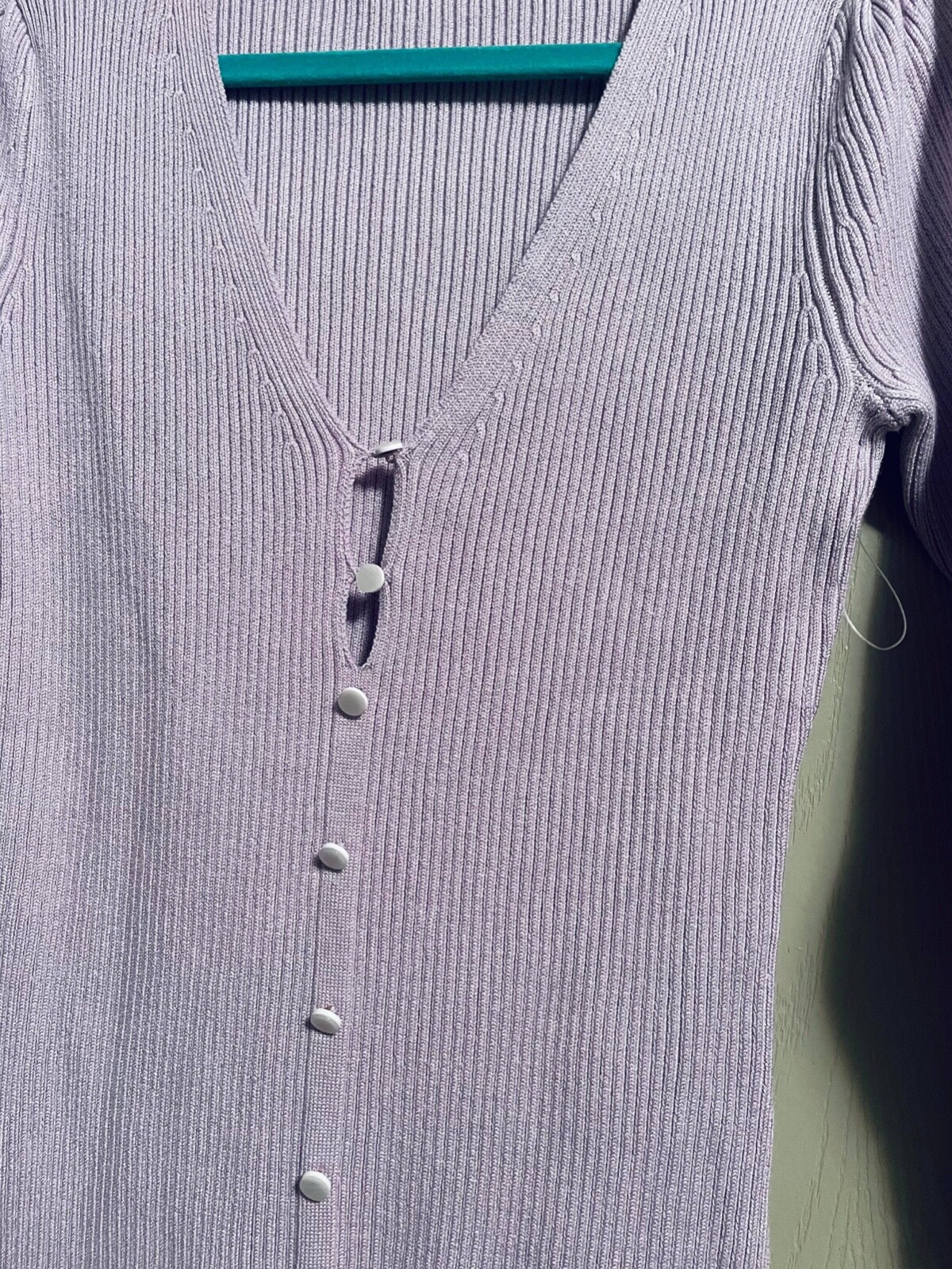 New Designer M Ribbed V-neck Knit Sweater Cardigan Free People Zara ...