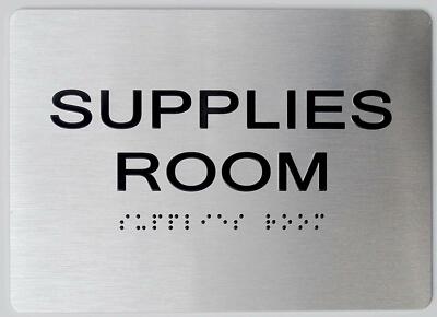 Supplies Room Sign -(Aluminum, Brush Silver, Size 5X7)-REF24-1027 | eBay