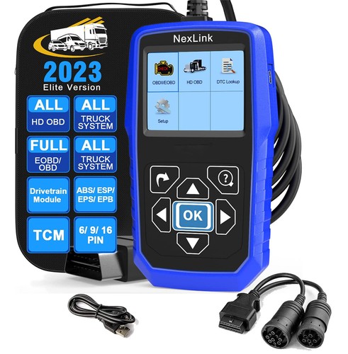 Diesel Truck Diagnostic Scanner OBD EOBD HDOBD DPF ABS EPS Code Reader ...
