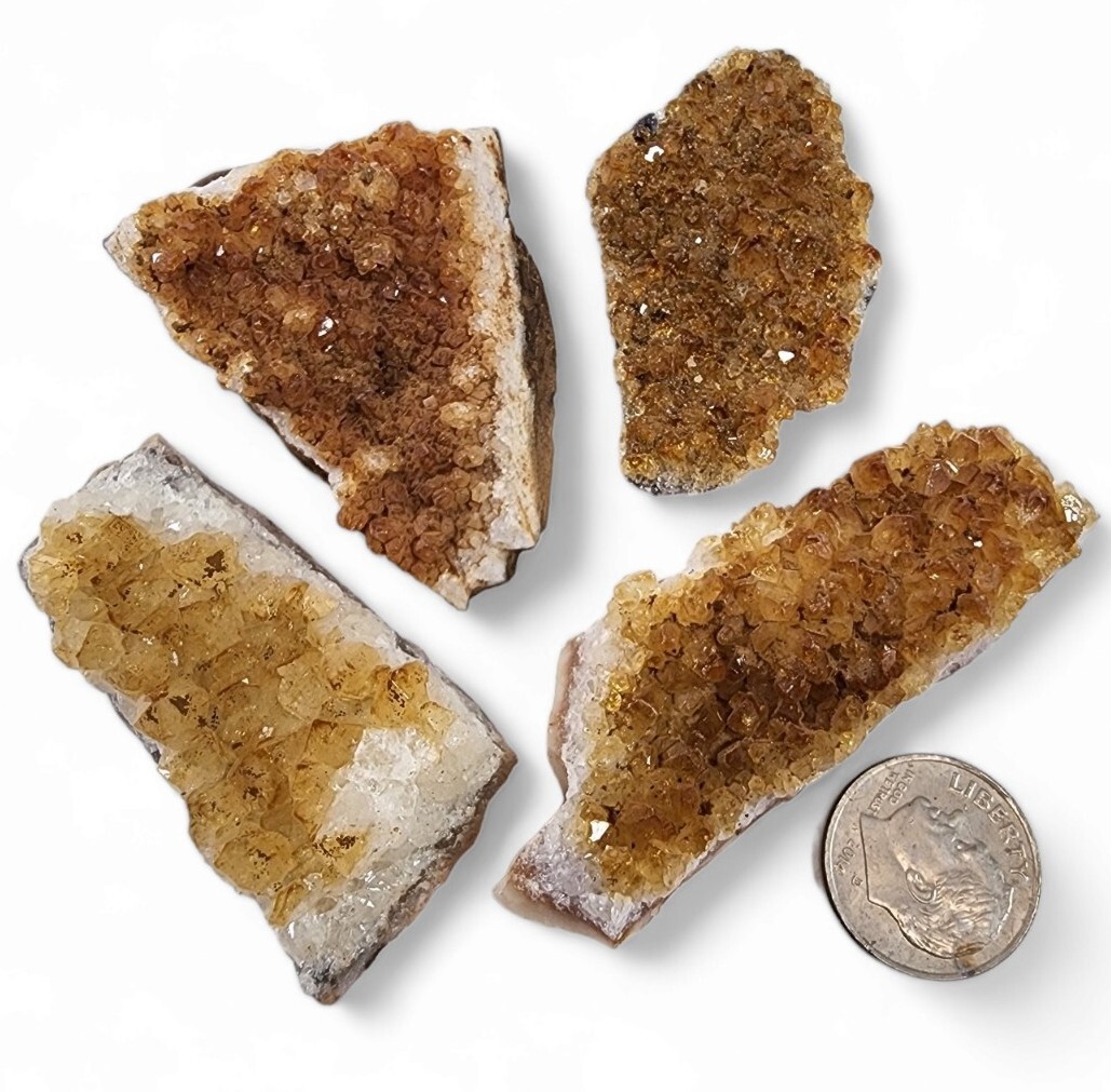 Citrine Natural Crystal Clusters 86 grams Brazil 4 Piece Lot | eBay