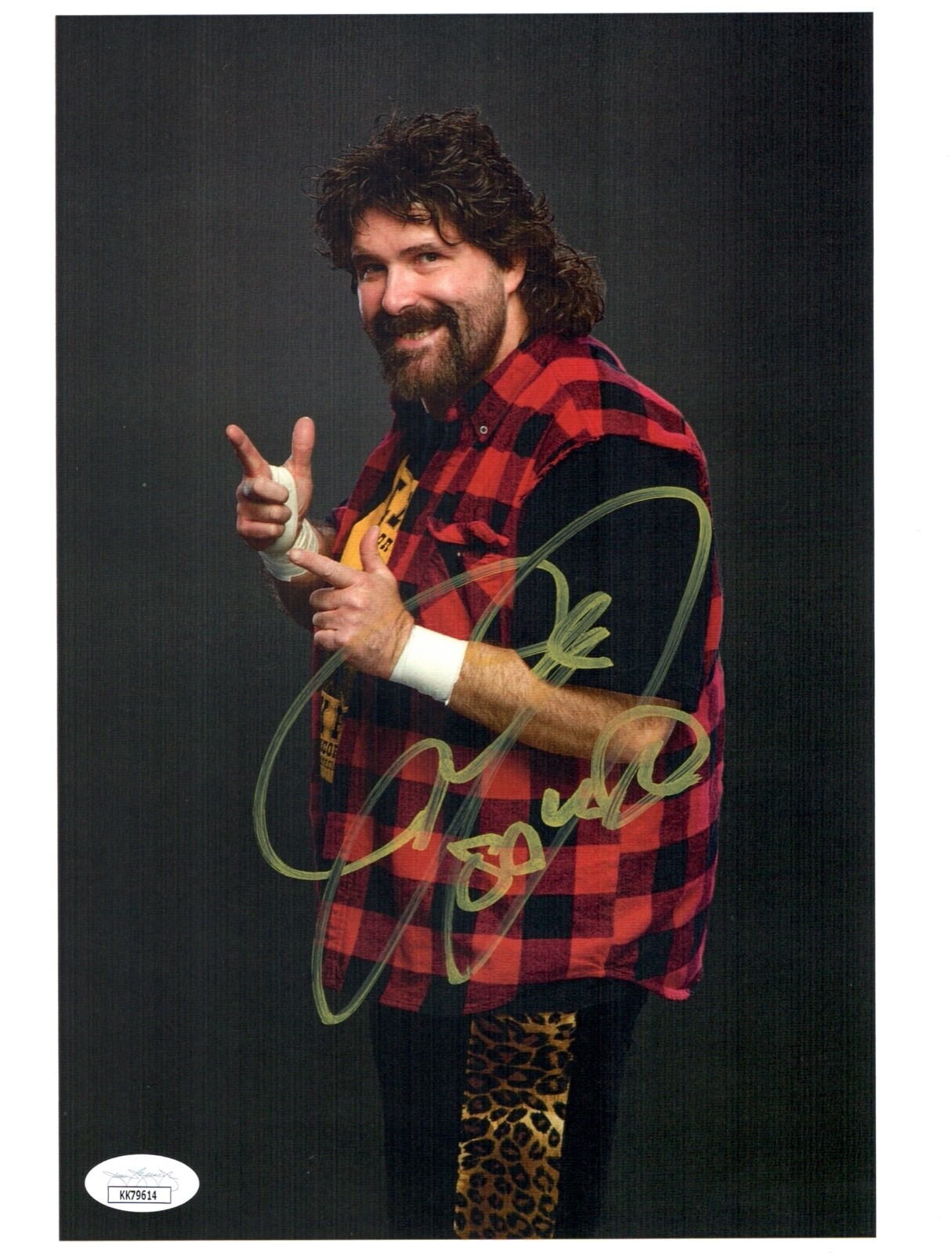 MICK FOLEY Signed 8.5x11 Print CACTUS JACK WWF WWE HOF Autograph JSA ...
