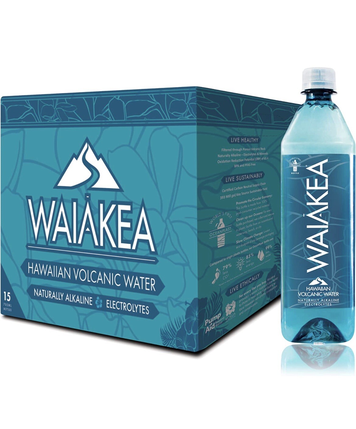 Waiakea Naturally Alkaline Hawaiian Volcanic Water 700ml 15 Pack | eBay