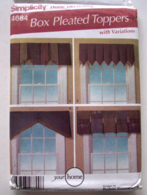 Box Pleated toppers curtain valances pattern 4684 Uncut | eBay