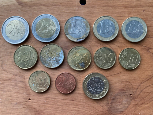 lot EURO COINS Assorted 7 euro 92 cent & One Pound | eBay