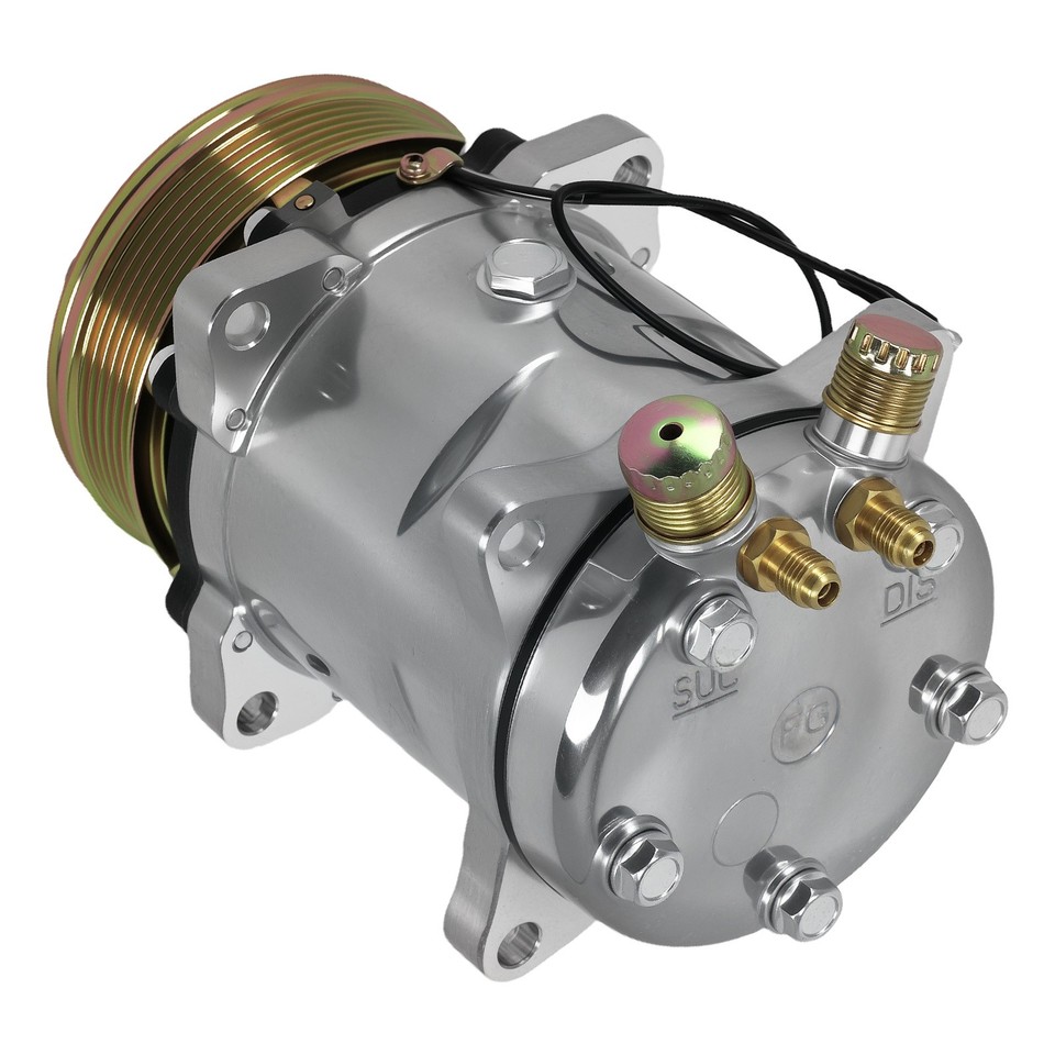 A/C Air Compressor For Sanden SD-7 508 5H14 R134A Serpentine Belt ...