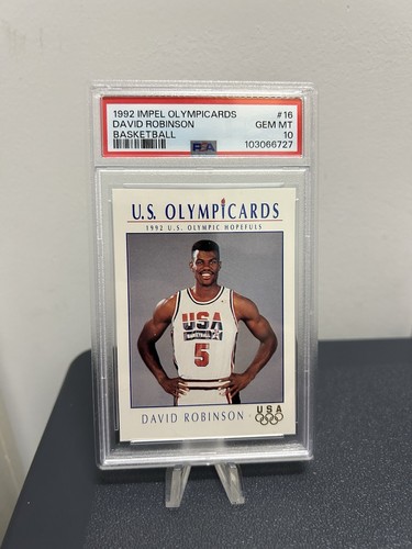 1992 IMPEL OLYMPICARDS USA BASKETBALL 16 DAVID ROBINSON Dream Team PSA ...