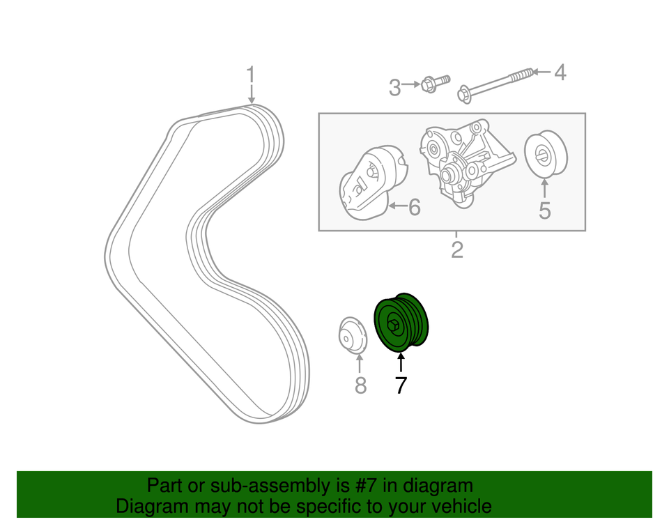 Genuine Land-Rover Accessory Drive Belt Idler Pulley LR035545 | eBay