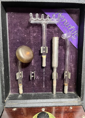 ANTIQUE 1923 RENULIFE VIOLET RAY MEDICAL MACHINE 4 GLASS ELECTRODES | eBay