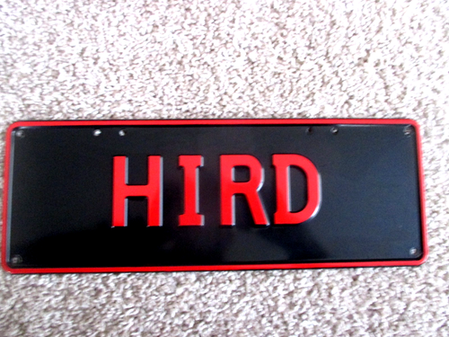 VIC " HIRD " ESSENDON AFL Player Authenticated CLUB 10 number plate ...