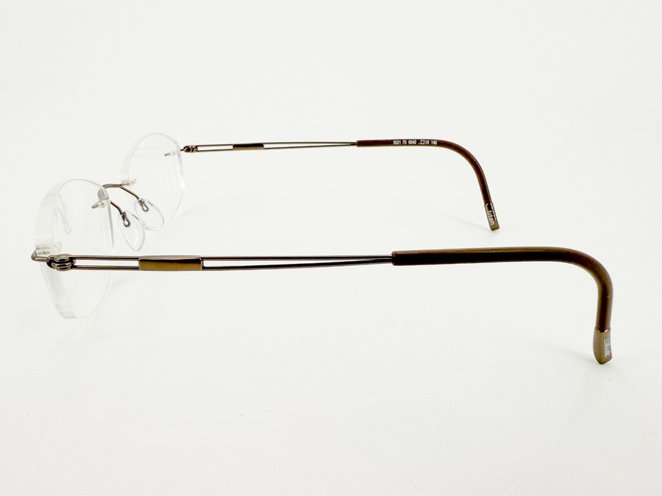 Silhouette 5521 Eyeglasses FRAMES 6040 Brown ..[]19-140 Rimless Titanium K523 | eBay