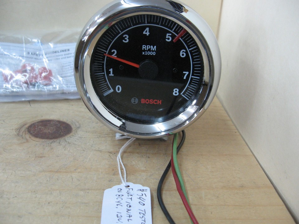 Bosch / Sun Super Tach II Style 8000 8K RPM Tachometer Maple Leaf Cup ...