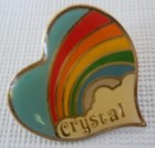 Vintage Rainbow Heart Personalized Pin Many Names to Choose From | eBay