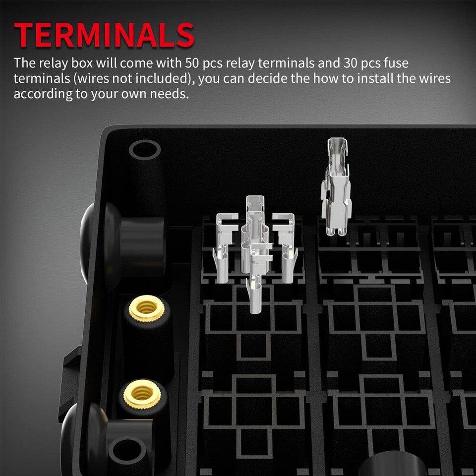 New Fuse Relay Box 12V Automotive 10 Slots Relay Holder 15 Slots ATC ...