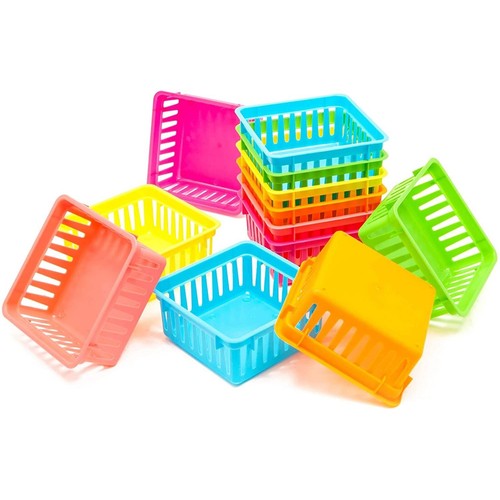 12Pcs 6 Colors Plastic Pen & Pencil Baskets Tray for Classroom ...