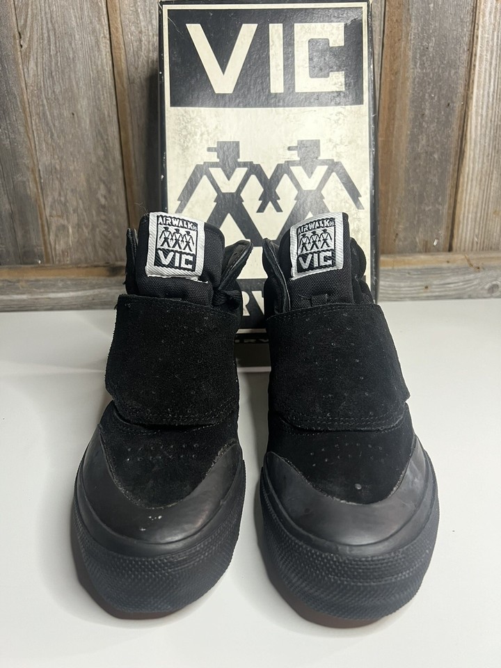 Vintage NOS Airwalk VIC Victim Black Retro Skateboard Shoes Mens Sz 6 1 ...