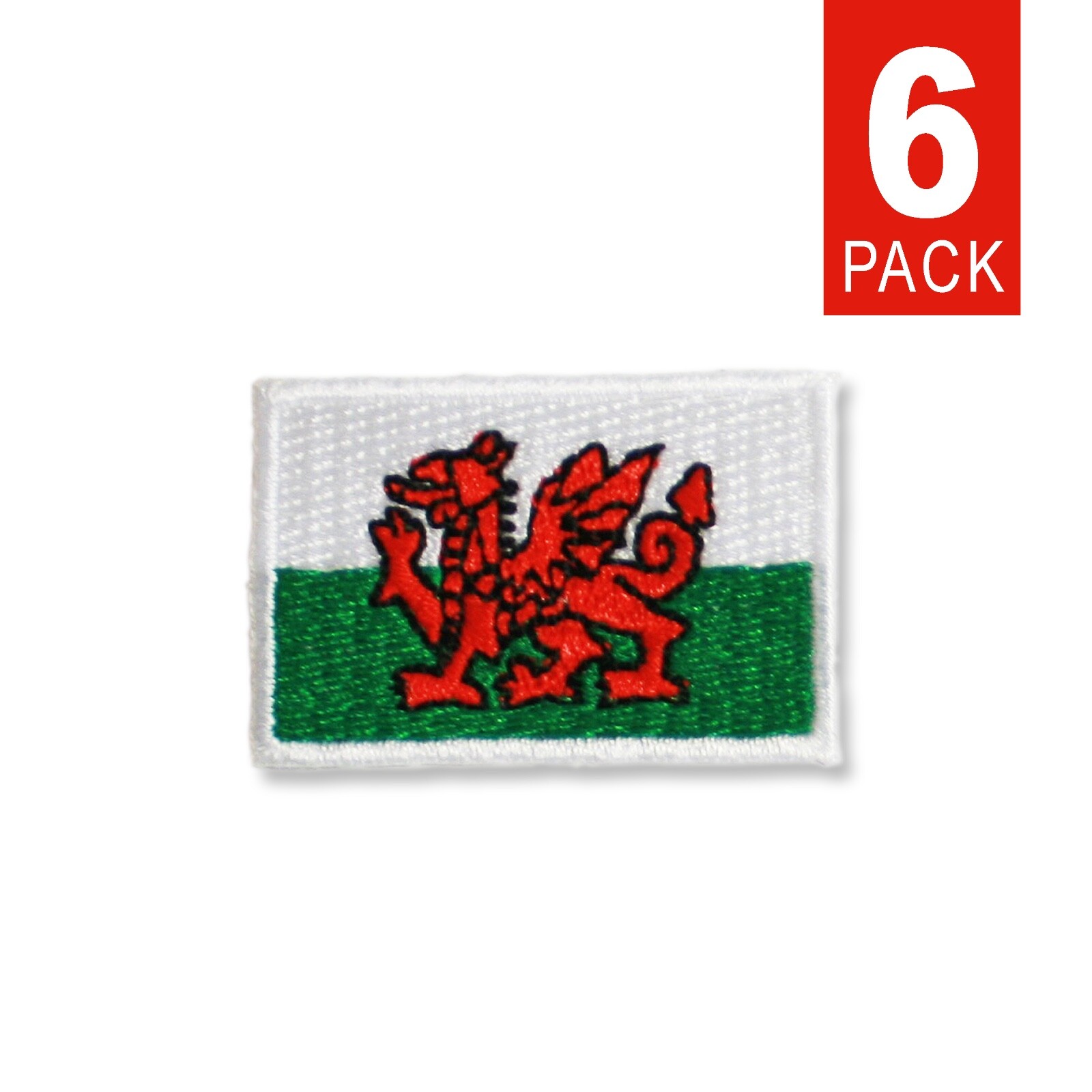 6 x Welsh Cymru Flag Small Iron-On/ Sew-On Patch Badge Wales St David’s Day | eBay UK