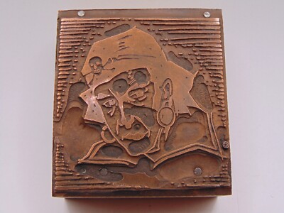 Vintage Printing Letterpress Printers Block Copper Pirate | eBay
