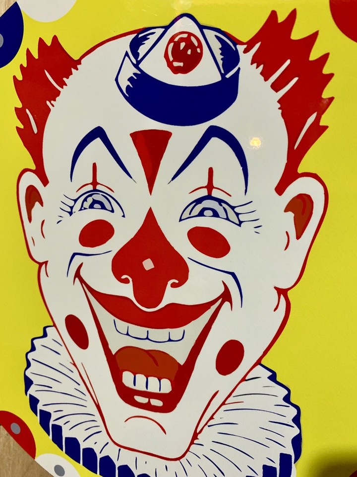 Clown Circus Bozo vintage Style Round Metal sign 1940’s -50s ...
