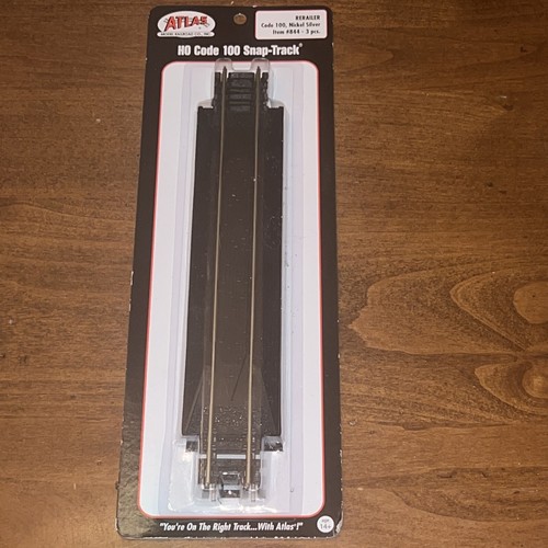Atlas HO-scale Code 100 Nickel Silver Snap-Track 9" Straight Rerailers ...