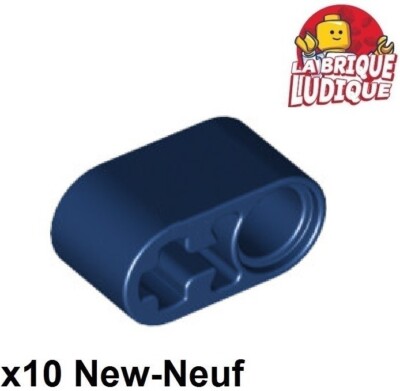 Lego Technic 10X Liftarm Thick 1X2 Axle Axe Hole Croix Trou Bleu Foncé ...