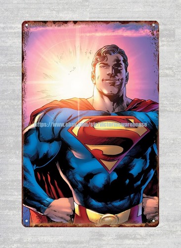 home decor stores comics Superman metal tin sign | eBay