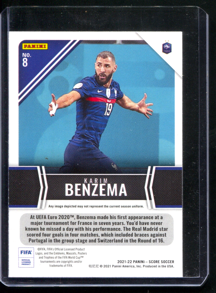 Karim Benzema 2020-21 Score Soccer Panini Next Level Stats Sports Card ...