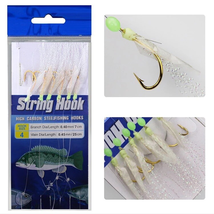 Sabiki Bait Jigs Size 8 Hook Slimies Yakka Snapper live bait Jig ...