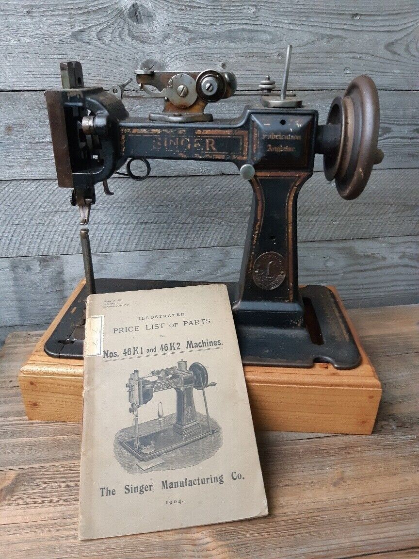 Rare original 1917 Pique Singer 46K1 Gloves sewing machine with parts ...