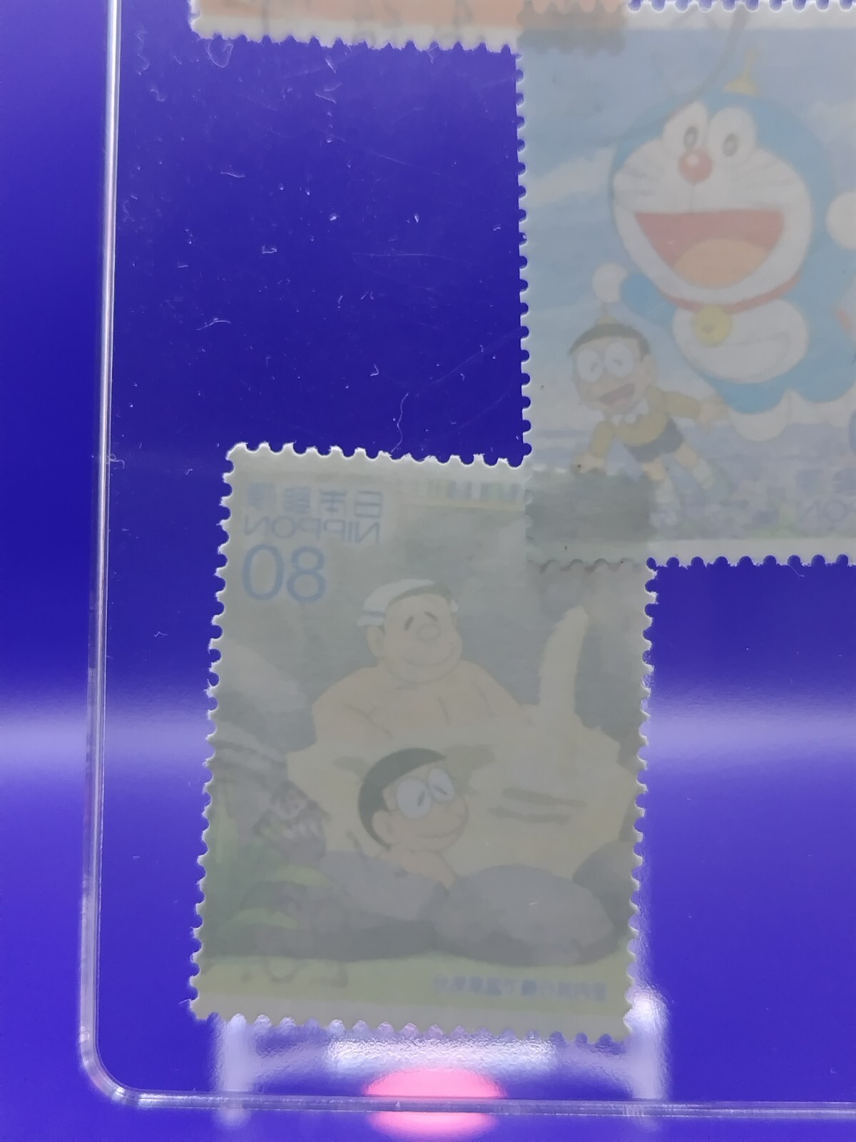 Doraemon Stamp Used Japan Post Limited Japanese in Ultra Pro Card Case ...