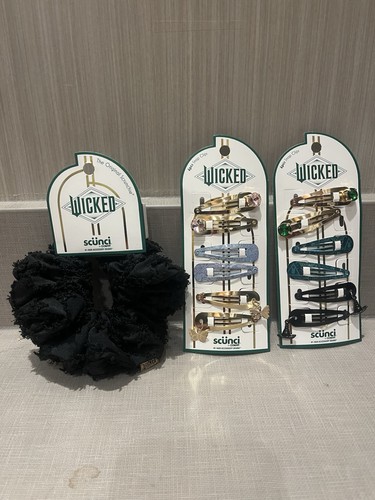 Wicked Scunci Hair Snap Clips And Scrunchie Set… 3 piece set | eBay