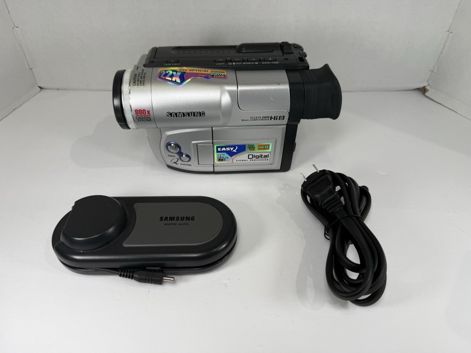 Samsung SCL901 Hi8 8mm Tape Analog Video Camera Camcorder w/ Charger ...