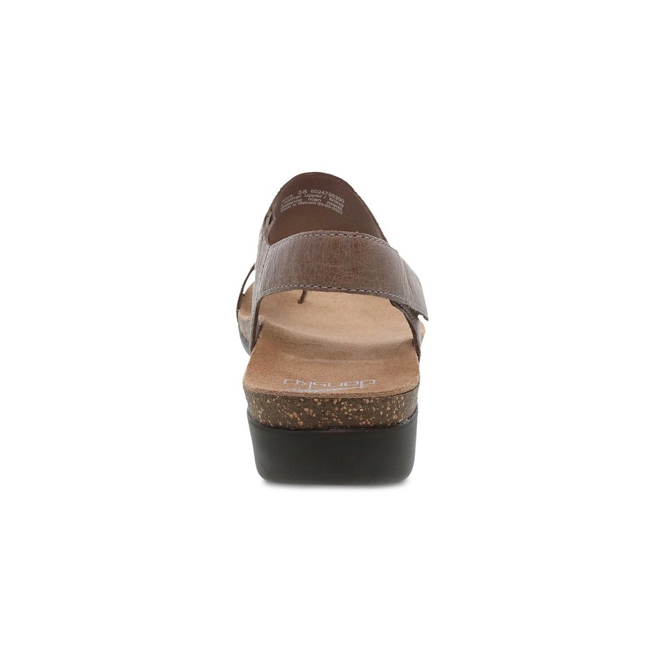 Dansko Women's Reece Sandal Stone Waxy Burnished - 6024795300, Stone | eBay