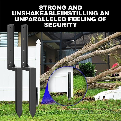 31.6" H Heavy Duty Fence Post for Fixing Broken Leaning Wood Posts ...