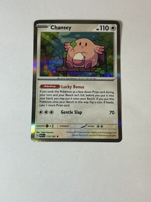 Pokémon - 151 - Chansey - 113/165 - Holo Rare - ENGLISH - NM/M | eBay