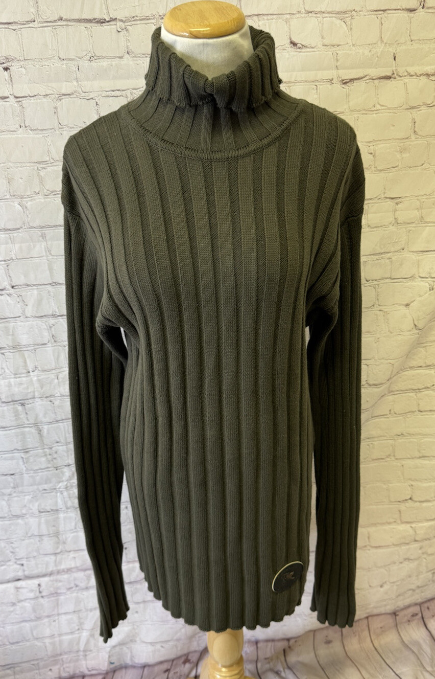 Vintage Y2K Parasuco Army Green Turtleneck Long Sleev… - Gem