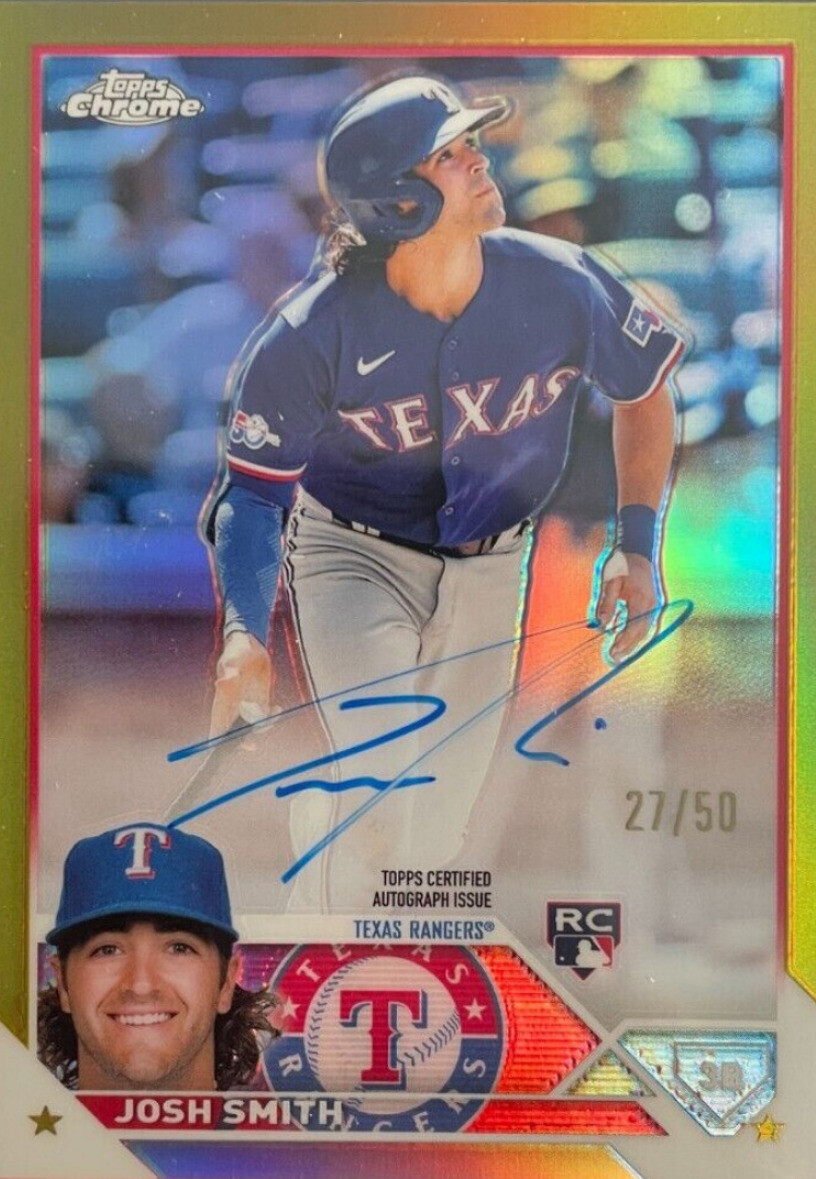 2023 Topps Chrome - Rookie Autographs Gold Refractor #RA-JSM Josh Smith ...