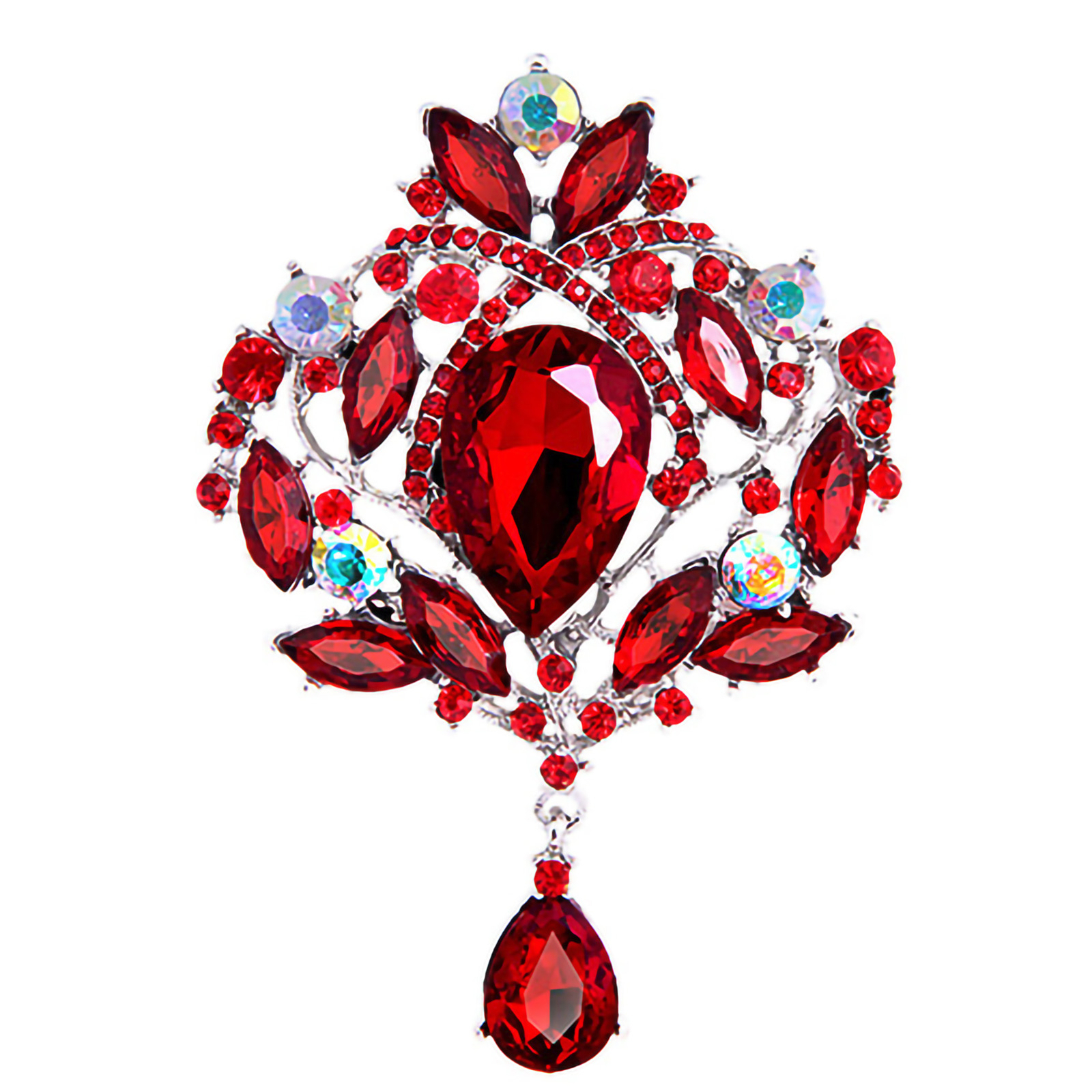 Brooch Pin Water Drop Not Easy to Fade Fashion Brooch Pin Rhinestones ...