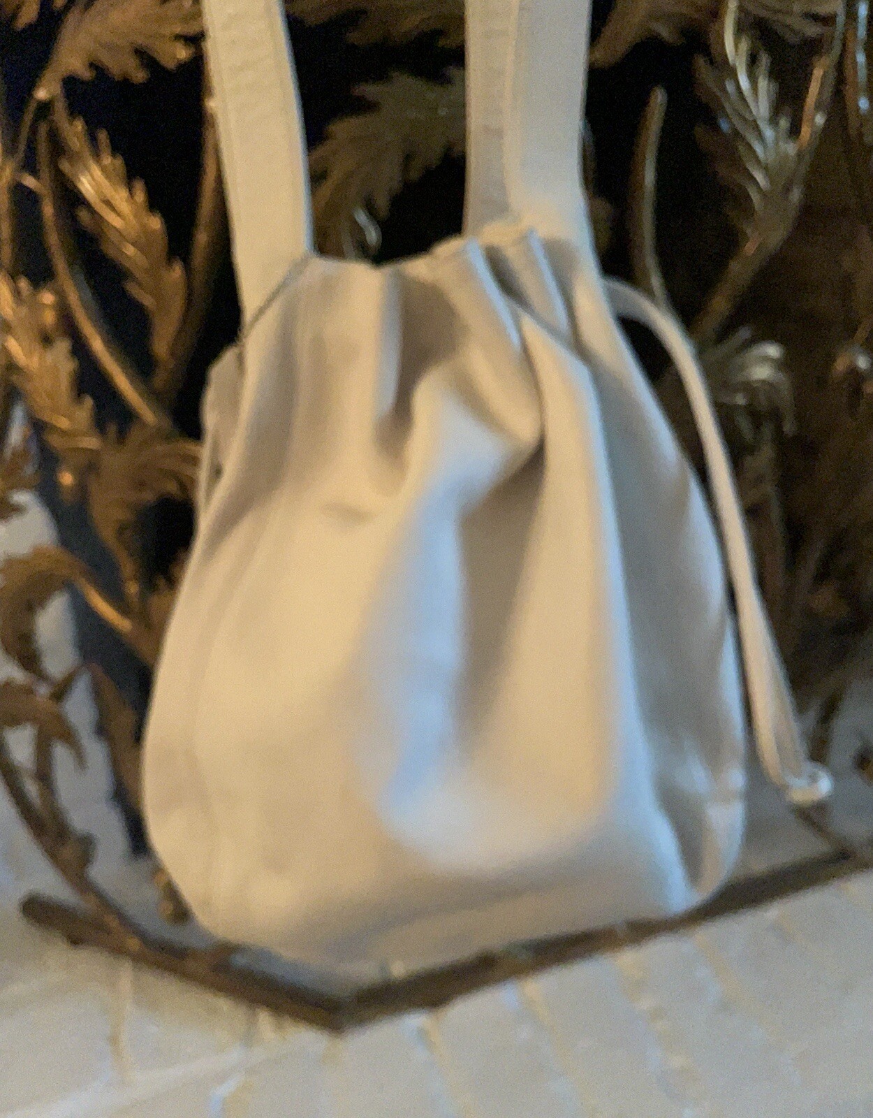 Coach Vintage Drawstring Bag Rare White - Gem