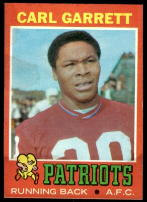 1971 TOPPS CARL GARRETT RC NEW ENGLAND PATRIOTS #34A | eBay