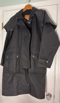 Outback Trail FOXFIRE Riding Oil Skin Duster Jacket Coat Men's Large ...