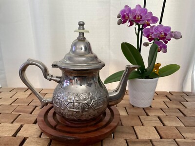 Beautiful Antique Turkish Tea Pot Silver Content 7x6 Inch | eBay