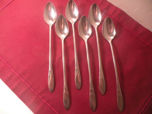 Set Of 6 Oneida Debonair Stainless Flatware Iced Tea Spoons 7 1/2" | eBay