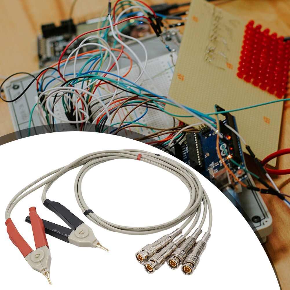 2Pcs Test Cable Clamp Connector Kelvin Metal Meter Standard Terminal ...