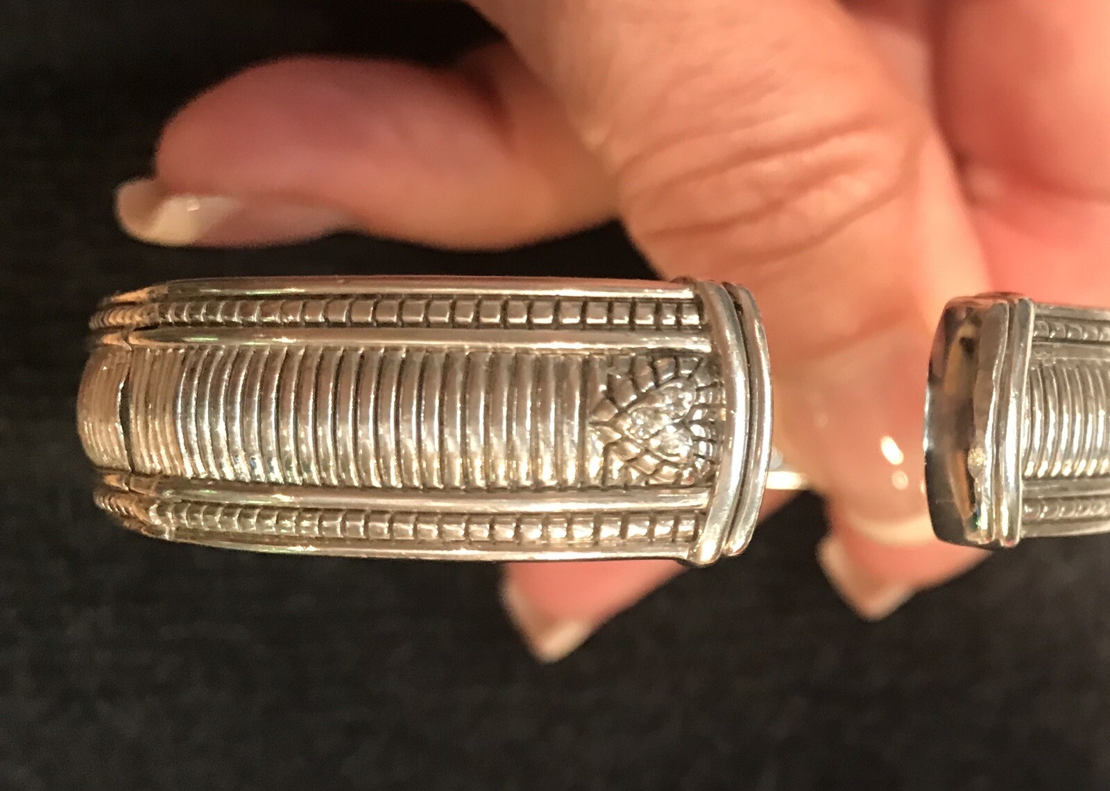 Judith Ripka Bracelet 18k Gold, Sterling Silver & Diamond Pia Cuff In ...