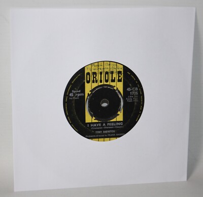 Tony Sheveton - I Have A Feeling - 1962 Vinyl 7" Single - Oriole 45-CB ...