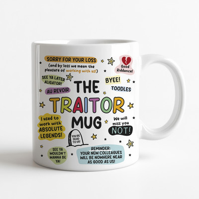 The Traitor Mug Funny Leaving Job New Job Congratulations Gift For ...