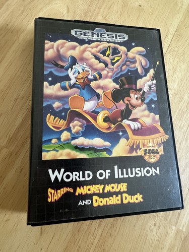 World of Illusion Mickey Mouse Donald Duck Sega Genesis CIB Complete ...