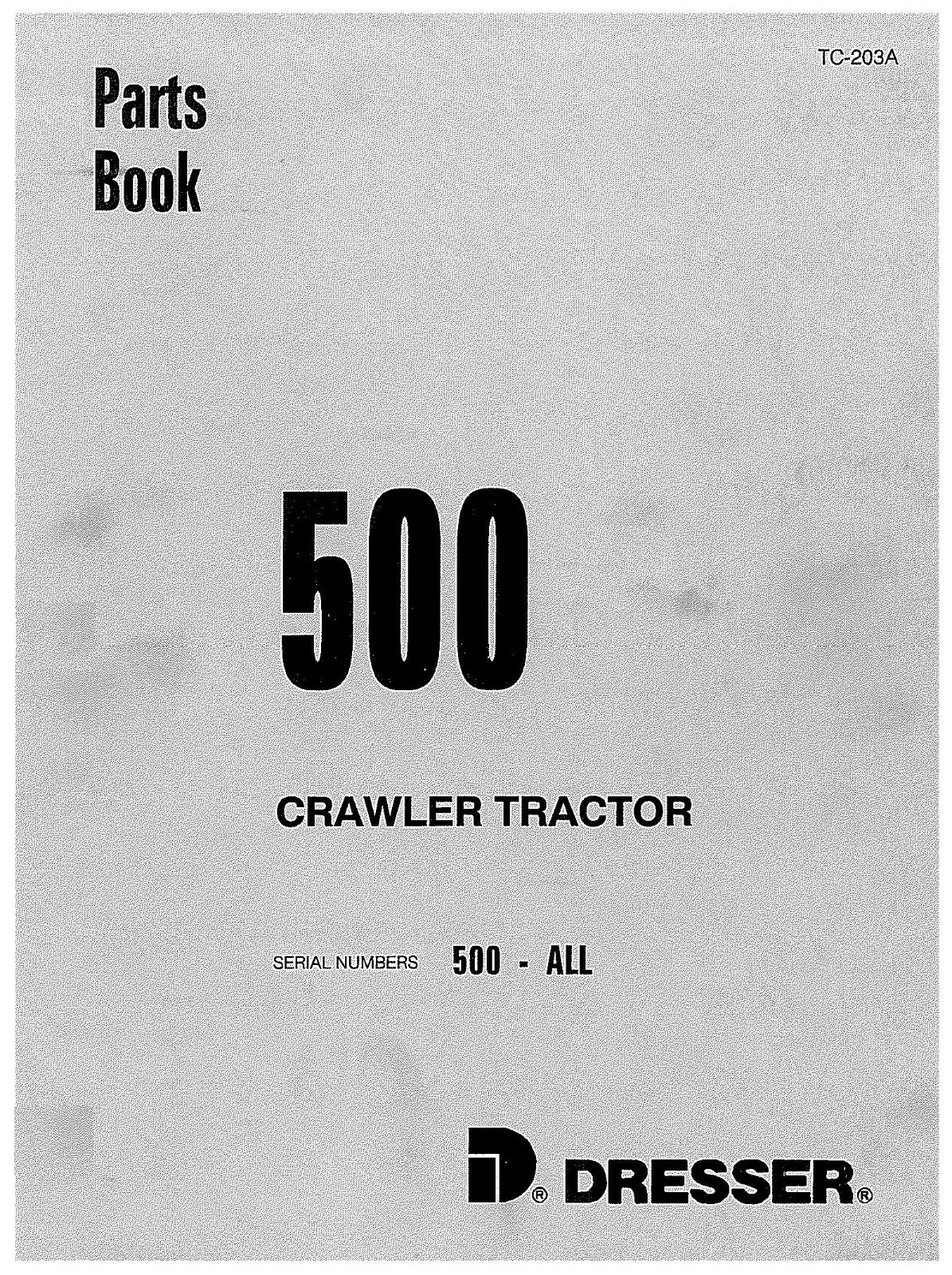 SERVICE PARTS MANUAL FITS 1967 IH INTERNATION 500-ALL CRAWLER | eBay