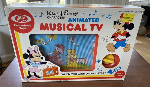 RARE Vintage 1979 Walt Disney Mickey & Friends Wind Up Musical TV Toy ...